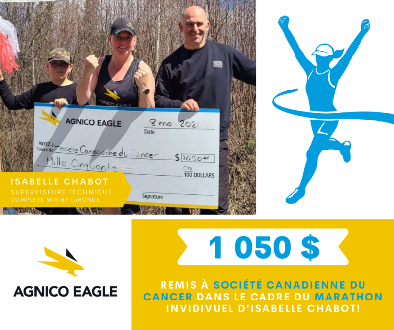 1 050 $ remis à la Société canadienne du cancer – AEM-Abitibi